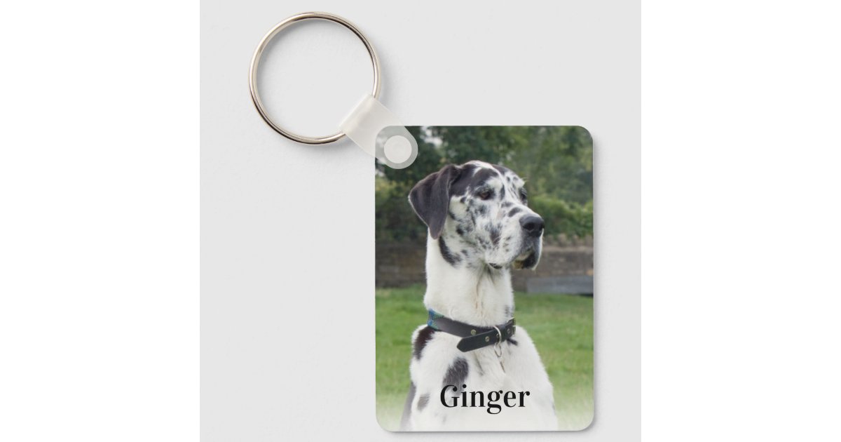 Custom Two Photo and Text Double Sided Keychain | Zazzle