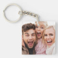 Custom Two Photo Double Sided Acrylic Keychain | Zazzle