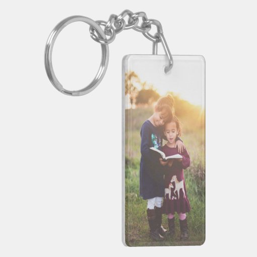 Custom Two Photo Double Sided Acrylic Keychain | Zazzle