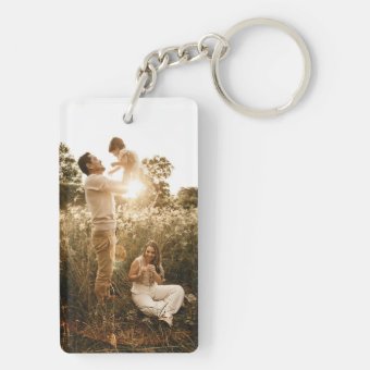 Custom Two Photo Double Sided Acrylic Keychain | Zazzle
