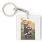 Custom Two Photo Double Sided Acrylic Keychain | Zazzle
