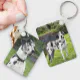 Custom Two Photo Double Sided Aluminum Keychain | Zazzle