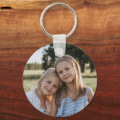 Custom Two Photo Double Sided Round Keychain | Zazzle