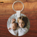 Custom Two Photo Double Sided Round Keychain | Zazzle