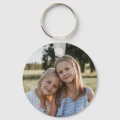 Custom Two Photo Double Sided Round Keychain | Zazzle