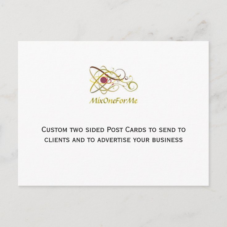 Custom Two Sided Post Cards | Zazzle