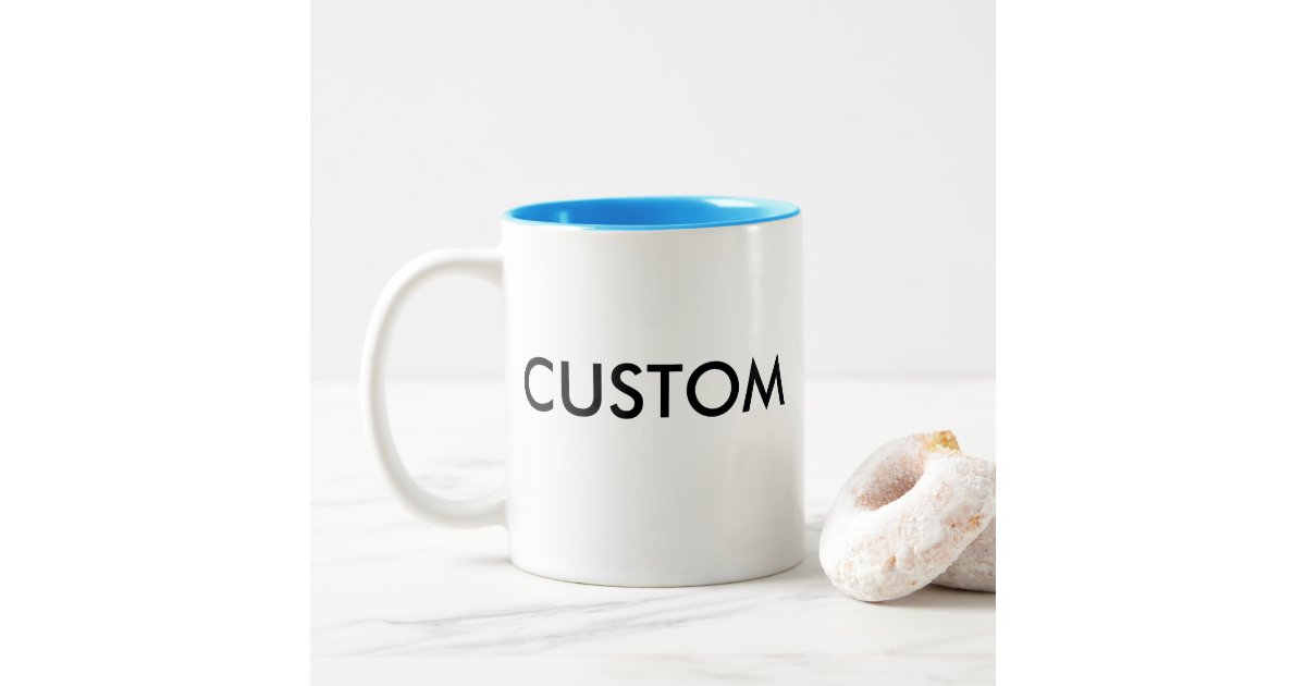 Custom Two-Tone 11oz Mug - LIGHT BLUE Inside | Zazzle
