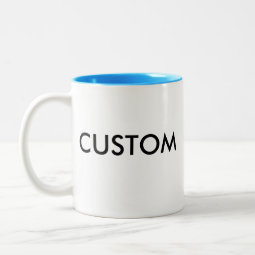 Custom Two-Tone 11oz Mug - LIGHT BLUE Inside | Zazzle