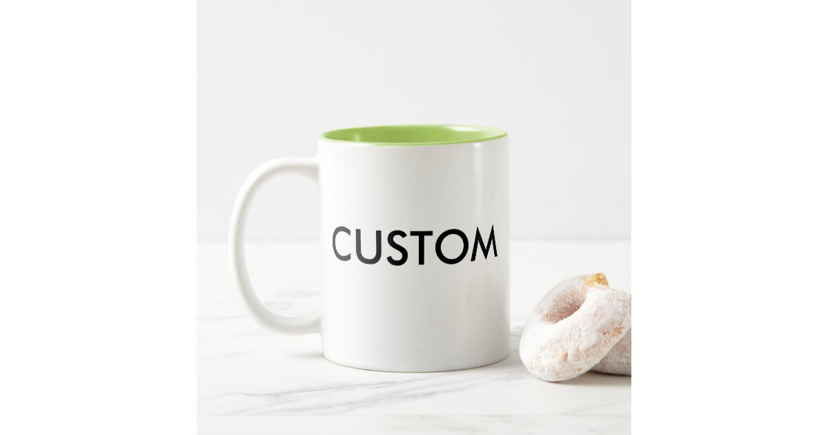 Custom Two-Tone 11oz Mug - LIME GREEN Inside | Zazzle