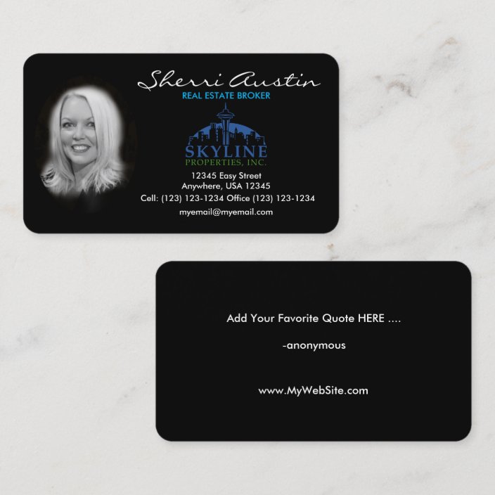 Custom, Unique, Elegant, Photo Real Estate Card ! | Zazzle.com