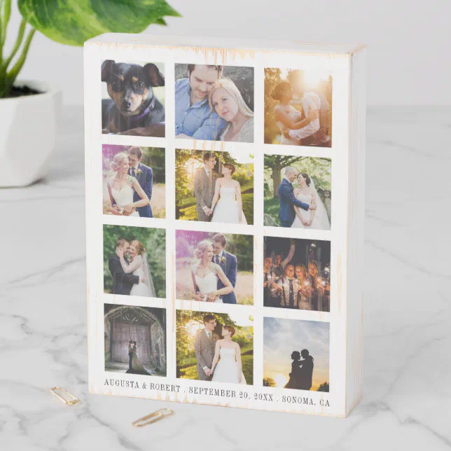 Custom Unique Keepsake Elegant Photo Wooden Box Sign | Zazzle