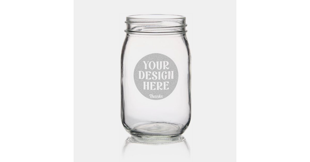 custom, unique, sleek & minimalist mason jar | Zazzle