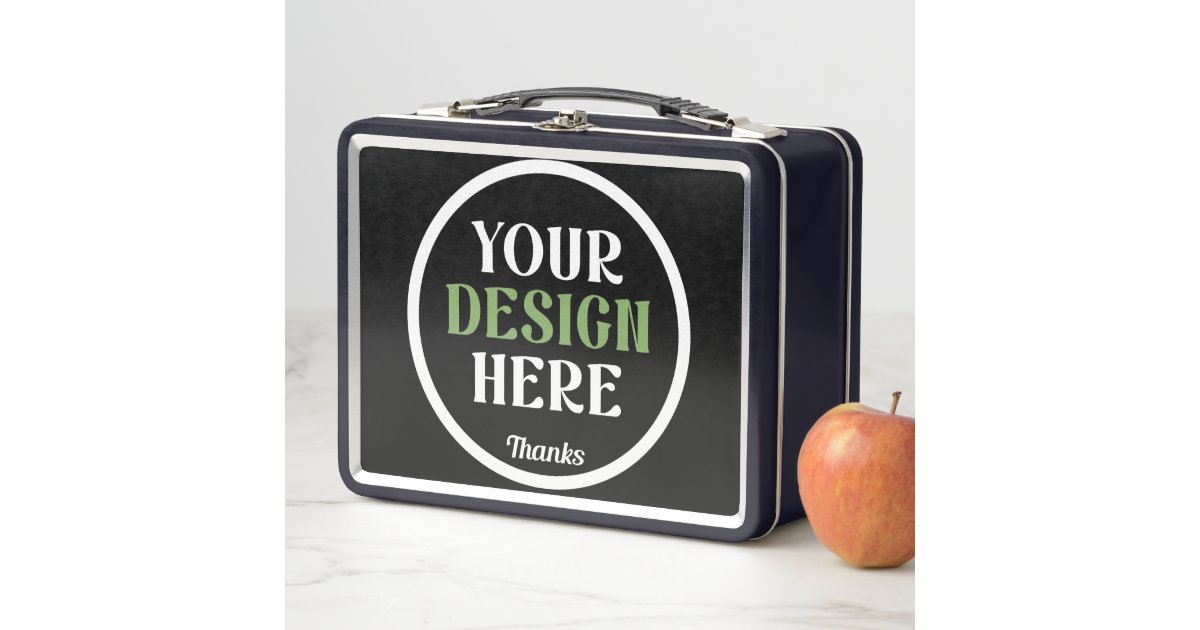 custom, unique, sleek & minimalist metal lunch box | Zazzle