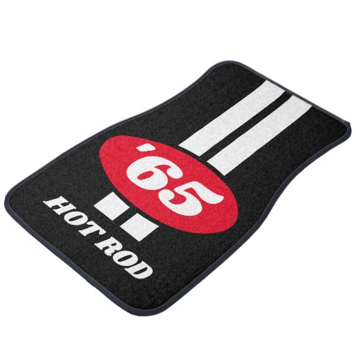 Custom universal classic hot rod car floor mat set | Zazzle