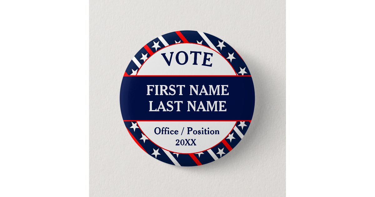 Custom USA Vote Campaign Button | Zazzle