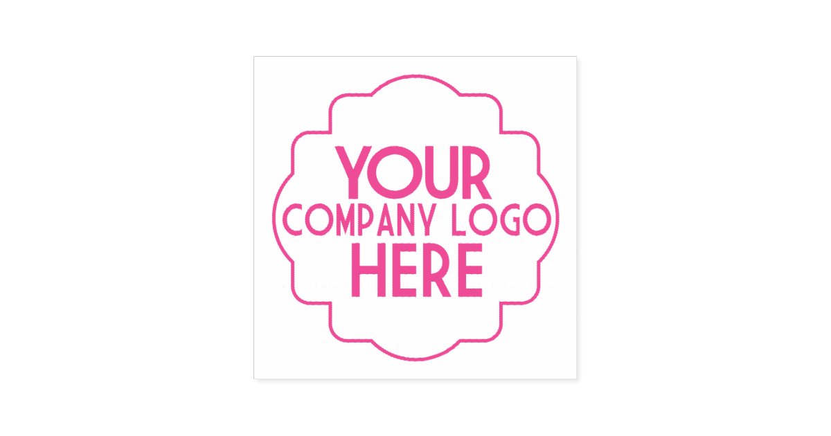 Custom Use Your Own Company Logo Modern Self-inking Stamp | Zazzle