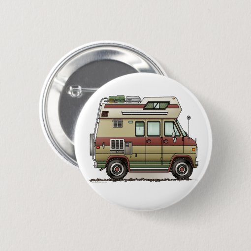 Custom Van Camper RV Button | Zazzle