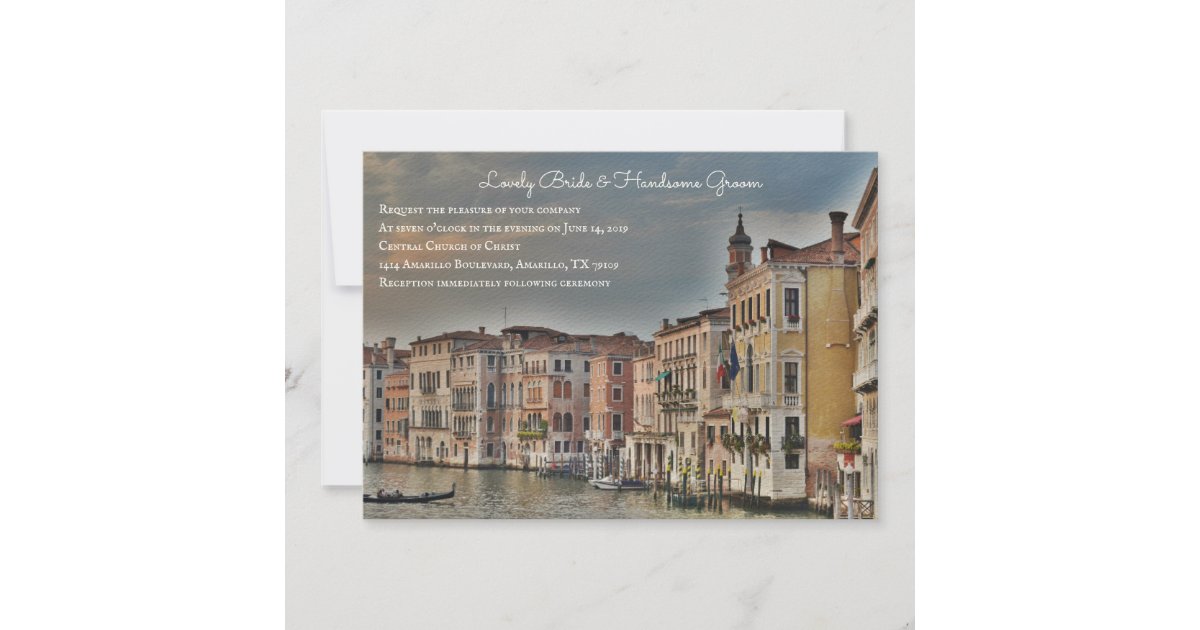 Custom Venice Grand Canal Wedding Invitation | Zazzle