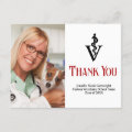Custom Veterinarian Photo Veterinary Thank You Postcard | Zazzle