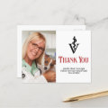 Custom Veterinarian Photo Veterinary Thank You Postcard | Zazzle