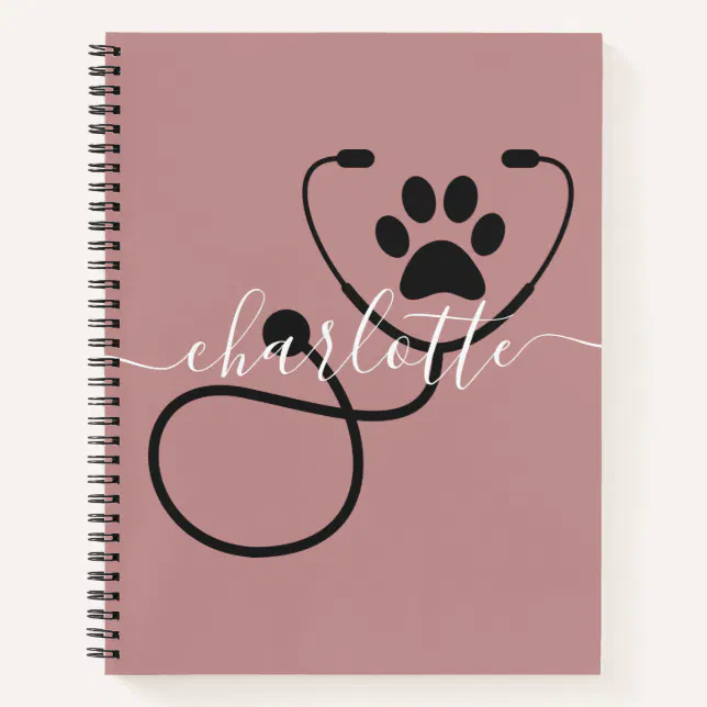 Custom Veterinarian Veterinary Tech Vet Assistant Notebook | Zazzle