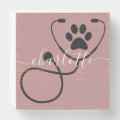 Custom Veterinarian Veterinary Tech Vet Assistant Wooden Box Sign | Zazzle