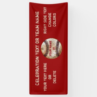 Custom Vintage Baseball Banner, Your Text, Colors Banner | Zazzle