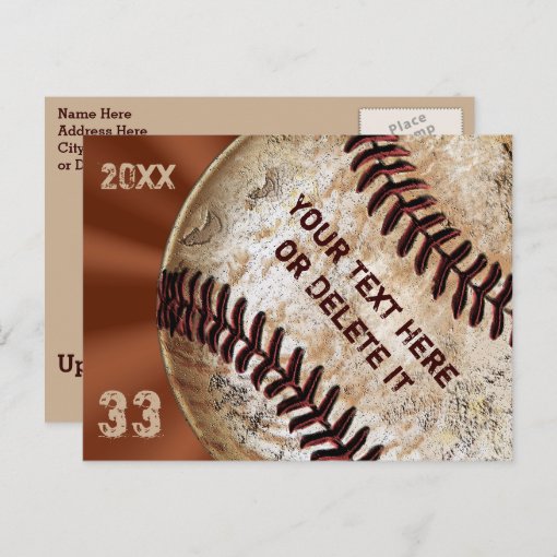 Custom Vintage Baseball Post Cards Invitations | Zazzle