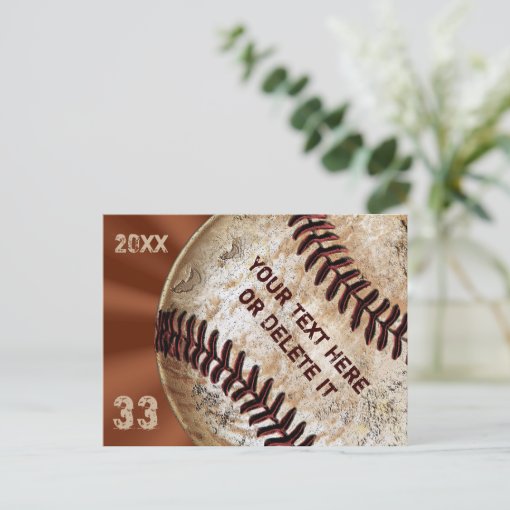 Custom Vintage Baseball Post Cards Invitations | Zazzle