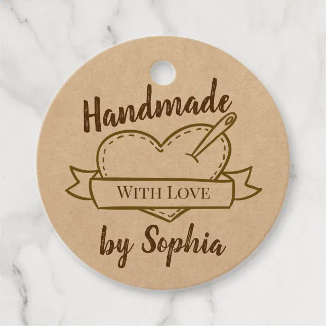 CUSTOM VIntage Cardboard Handmade Favor Tags | Zazzle