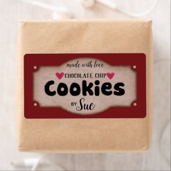 Custom Vintage Chocolate Chip Cookie Labels | Zazzle