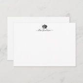 Custom Vintage Crown Note Card | Zazzle