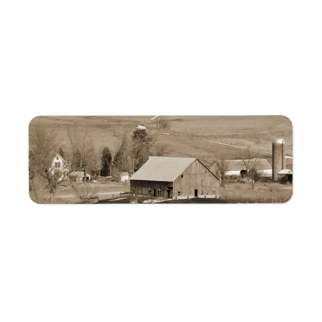 Custom Vintage Farm Return Address Label | Zazzle