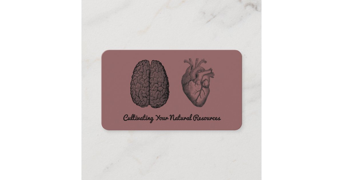Custom Vintage Human Brain Illustration Business Card | Zazzle