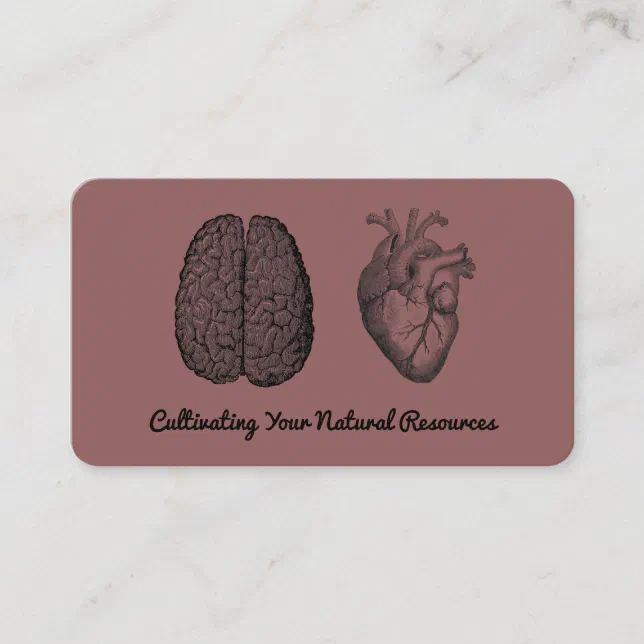 Custom Vintage Human Brain Illustration Business Card | Zazzle