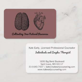 Custom Vintage Human Brain Illustration Business Card | Zazzle