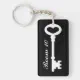 Custom vintage key hotel room or restroom keychain | Zazzle