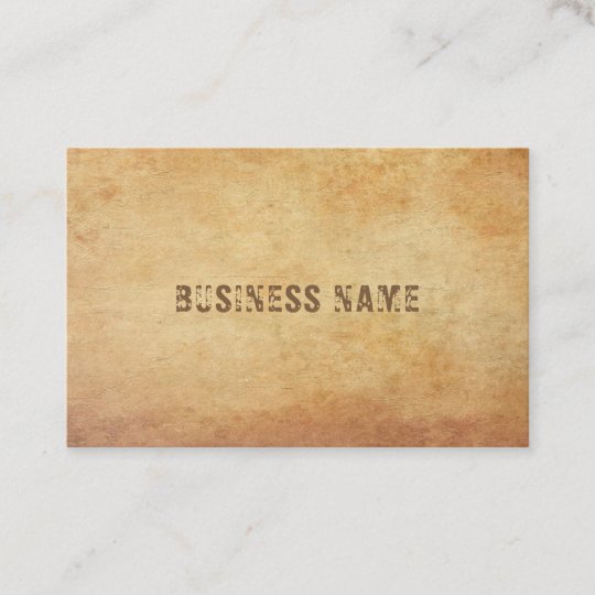 Custom Vintage Old Paper Look Distressed Text Business Card | Zazzle.com