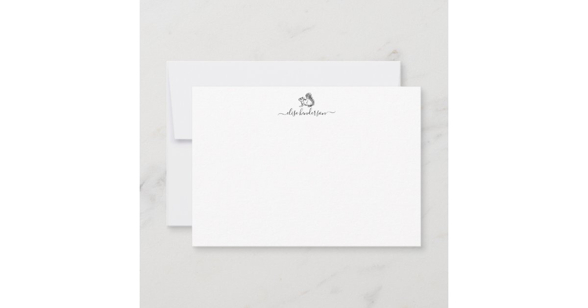 Custom Vintage Squirrel Note Card | Zazzle