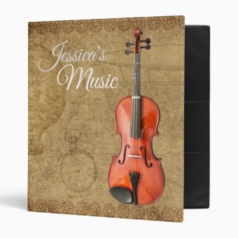 Custom Viola & Violin Sheet Music Notebook 3 Ring Binder | Zazzle