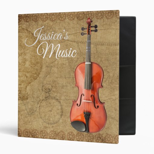 Custom Viola & Violin Sheet Music Notebook 3 Ring Binder | Zazzle