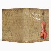 Custom Viola & Violin Sheet Music Notebook 3 Ring Binder | Zazzle