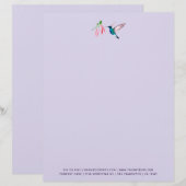Custom Violetear Hummingbird Letterhead | Zazzle