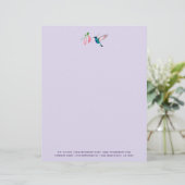 Custom Violetear Hummingbird Letterhead | Zazzle