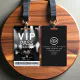 Custom VIP All Access Barcode Black & White Bokeh Badge | Zazzle