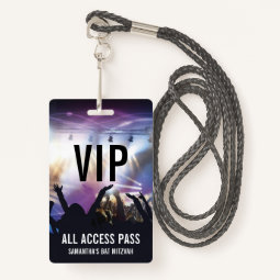 Custom VIP All Access Bat Mitzvah Badge | Zazzle