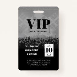 Custom VIP All Access Concert Badge | Zazzle