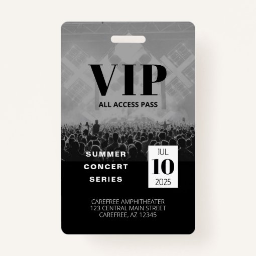 Custom VIP All Access Concert Badge | Zazzle