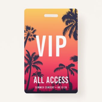 Custom VIP All Access Concert Badge | Zazzle