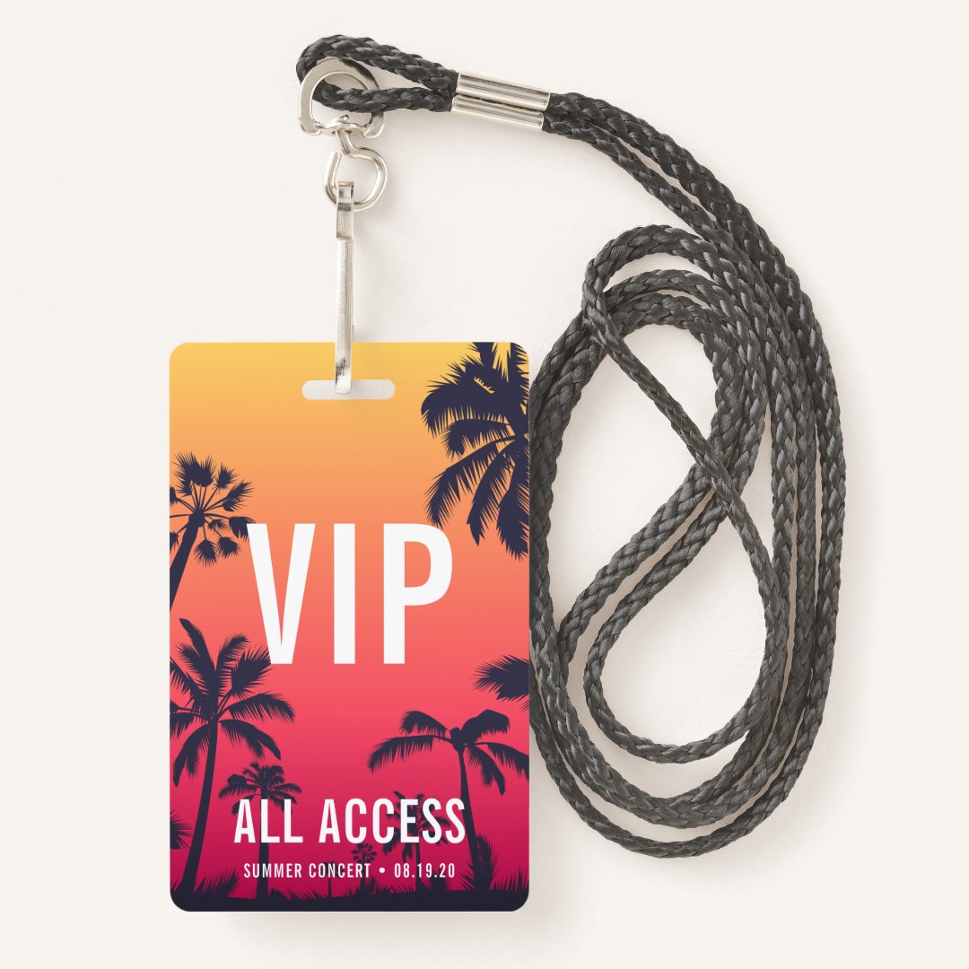 Custom VIP All Access Concert Badge | Zazzle